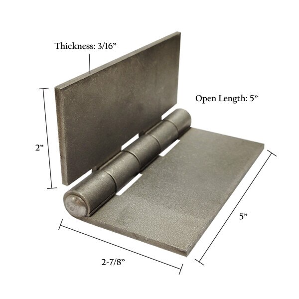 Flat Hinge 5"X5" 3/16" | Spring Creek Products