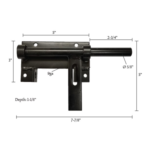 5" Lockable Bar Gate Latch | Spring Creek Products