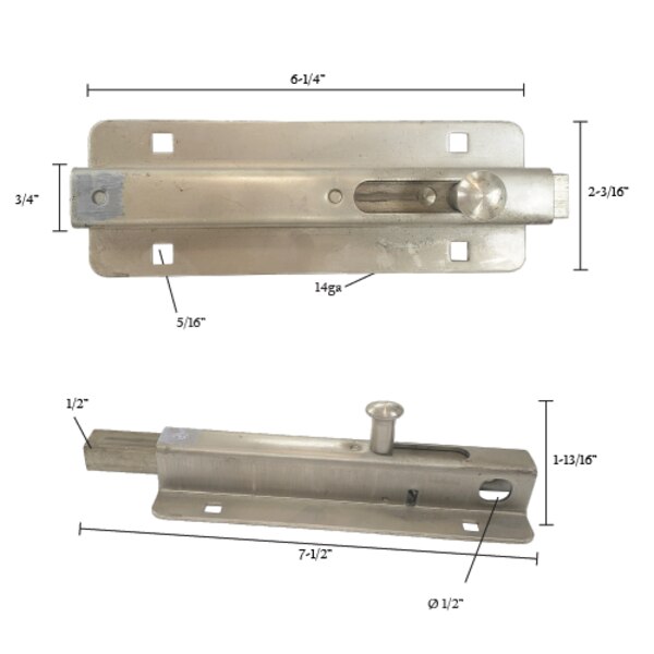 Ss Sliding Lockable Bolt | Spring Creek Products