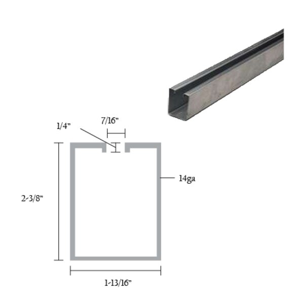 Heavy Duty Galv Door Track 14Ga 8' | Spring Creek Products