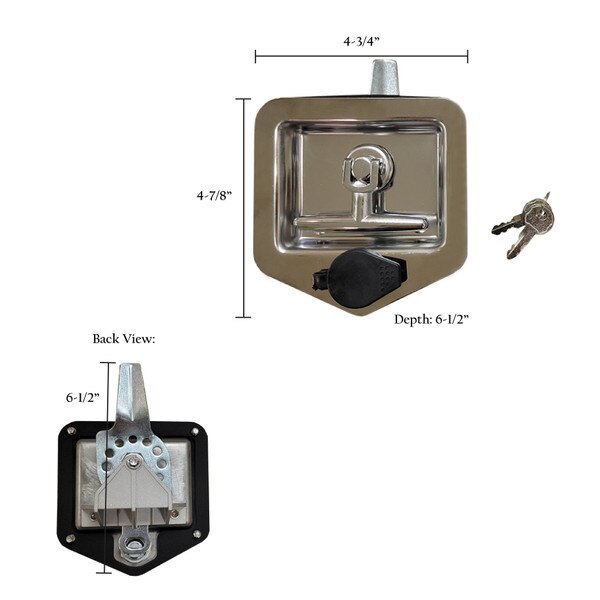 Stainless Steel Recessed Folding T-Handle with Lock | Spring Creek Products