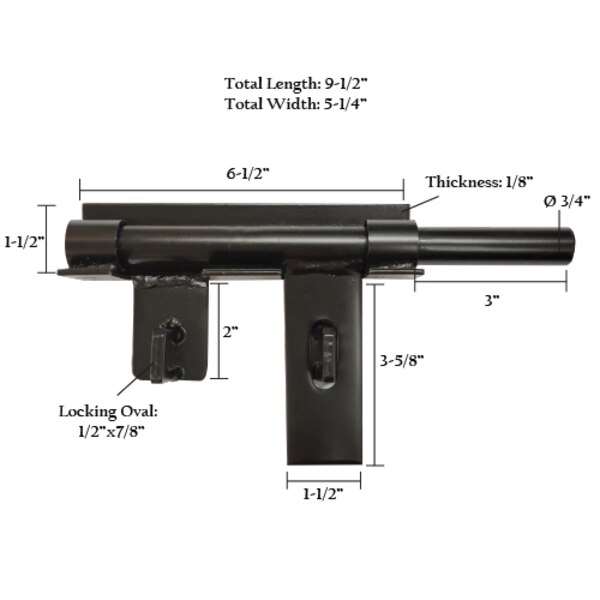 6.5" Hd Lockable Bar Gate Latch-Dbl | Spring Creek Products