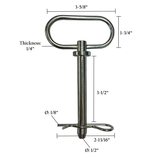 Hitch Pin 1/2" X 3-1/2" | Spring Creek Products