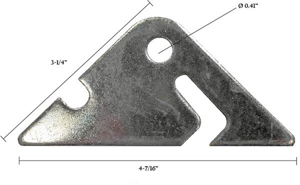 Chain Keeper Zinc 4"X3"X9Ga | Spring Creek Products