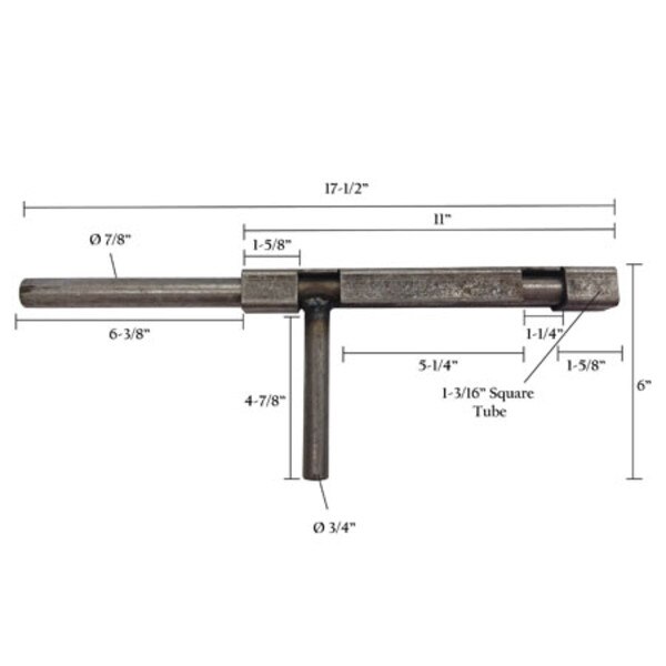 Bar Gate Latch Left/Right 17"X6.5" | Spring Creek Products
