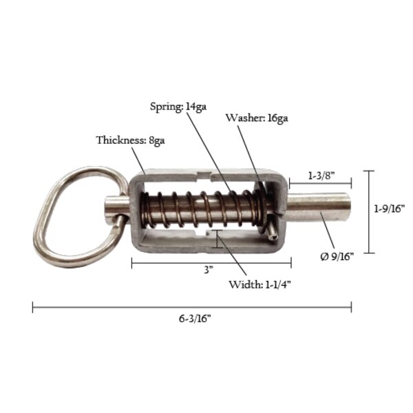 Spring Tube Latch 5/8"-Hdg | Spring Creek Products