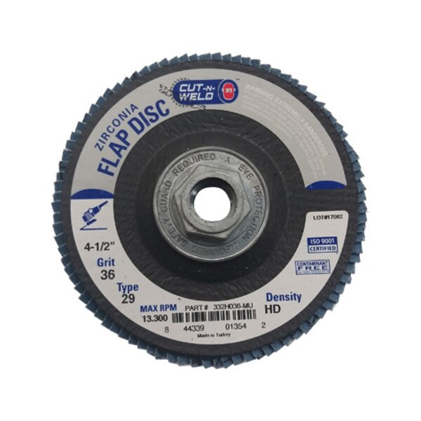 Cnw-T29 4.5" Flap Disc Grit 36 Hd | Spring Creek Products