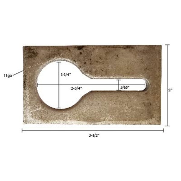 Key Hole Chain Keeper 3-1/2" X 2" X 1/4" | Spring Creek Products