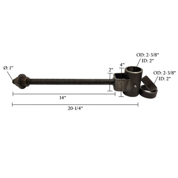 Heavy Pipe Hinge For 1.90"Od X 1" Thread Bare | Spring Creek Products