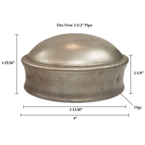 Post Cap 3-1/2" Pressed - Bare | Spring Creek Products