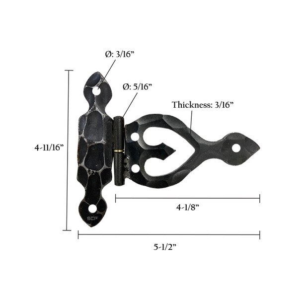 Italian Iron Hinge - 4-1/2" | Spring Creek Products