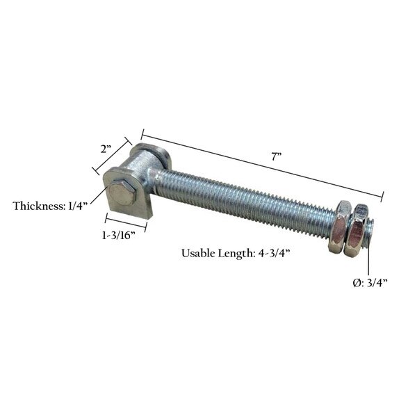 360 Degree Hinge with Threaded Rod | Spring Creek Products
