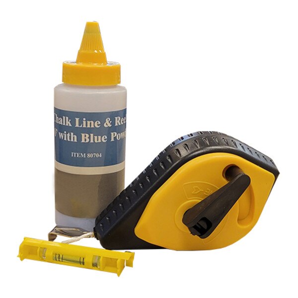 100' Chalk Line with Blue Powder and Level | Spring Creek Products