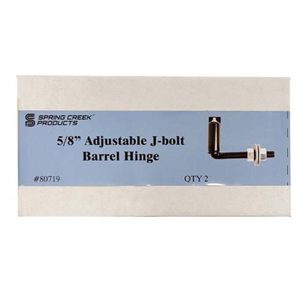 5/8" J-Bolt Adjustable Barrel Hinge Pairs | Spring Creek Products