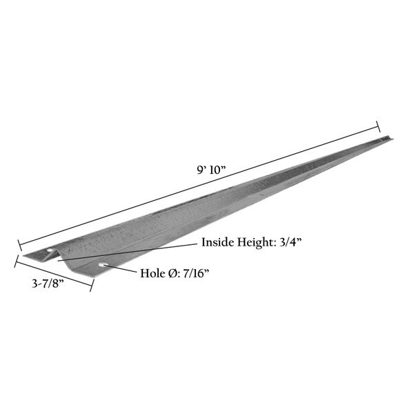 V Groove Track Galvanized - 1" X 9'10" x 13GA | Spring Creek Products