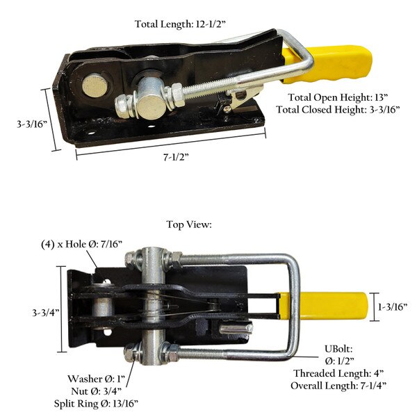 Extra Heavy Duty Draw Latch - 14" I Spring Creek Products