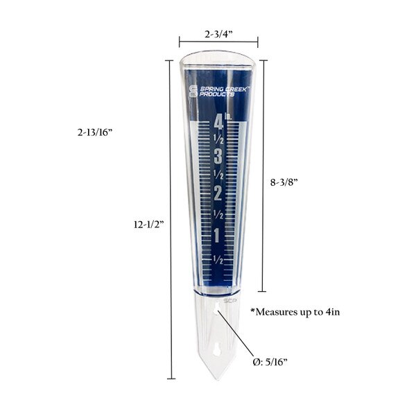 Rain Gauge - 4" Plastic| Spring Creek Products