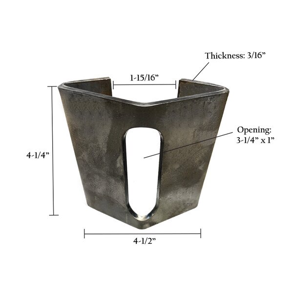 Gate Striker Plate For 7/8" - Bare | Spring Creek Products