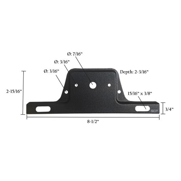 License Plate Bracket / Black Metal | Spring Creek Products
