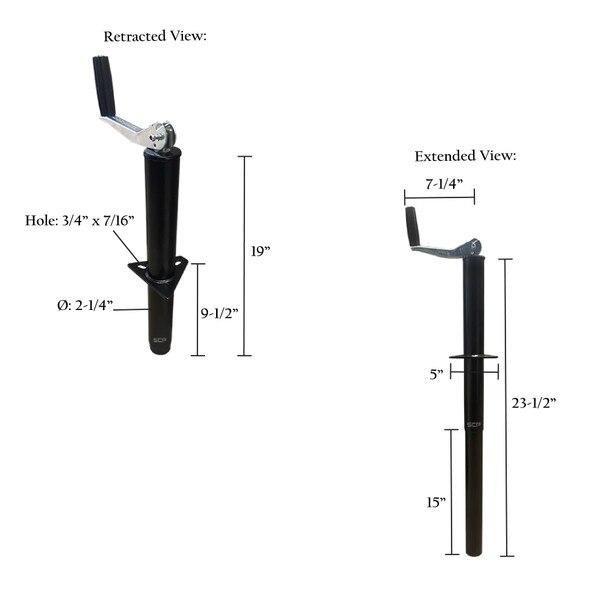 Trailer Jack - Round A-Frame Jack - Bolt On / Weld On Topwind 5K Lift ...