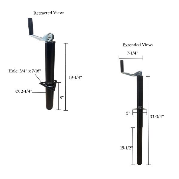 Trailer Jack - Round A-Frame Jack - Bolt On / Weld On Topwind 2K Lift ...