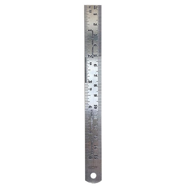 Stainless Steel Ruler With Conversion Chart - 6" | Spring Creek Products