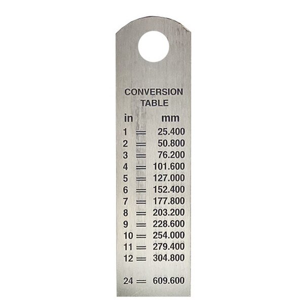 Stainless Steel Ruler With Conversion Chart - 12" | Spring Creek Products