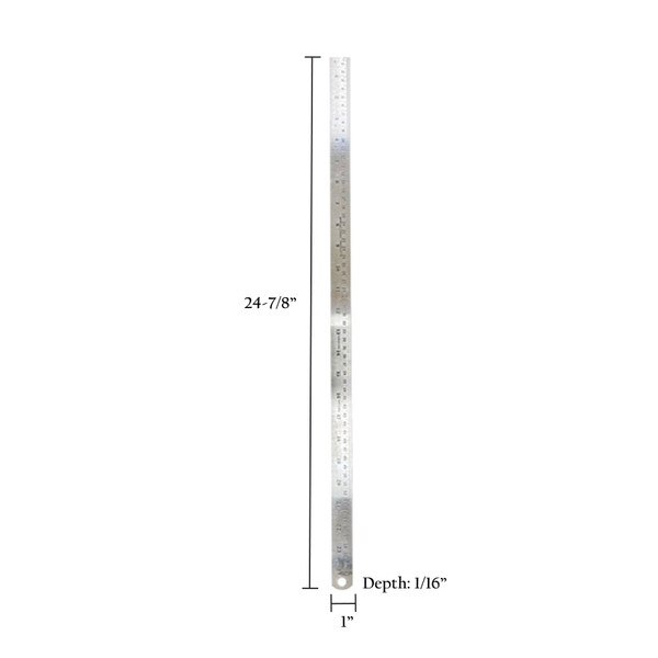 Stainless Steel Ruler With Conversion Chart - 24" | Spring Creek Products