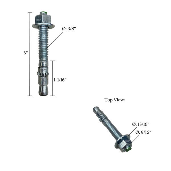 Wedge Anchor 3/8" X 3" | Spring Creek Products