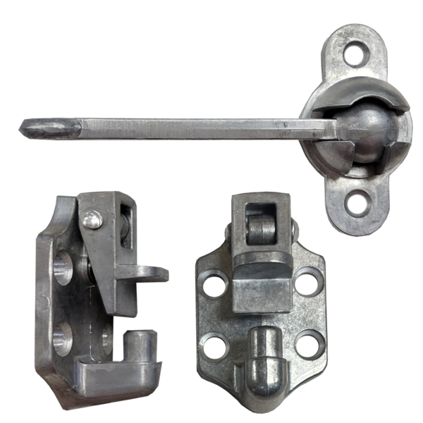 Open Door Latch 4" Hook & Keeper - Aluminum | Spring Creek Products