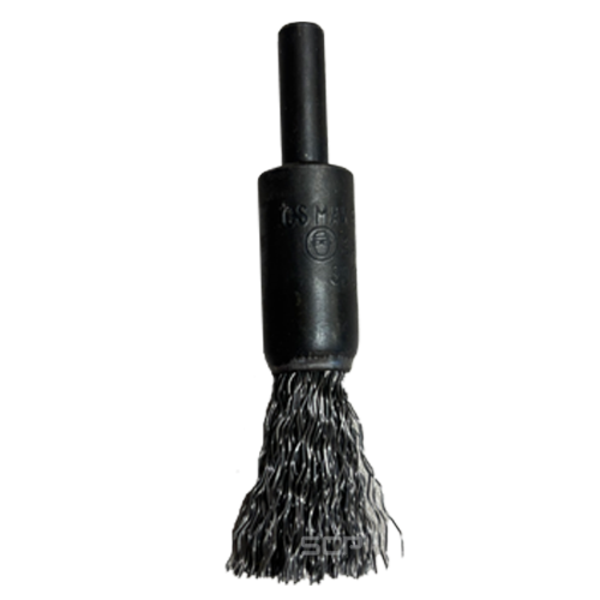 1/2 End brush, Crimped, 0.14 Carbon, 1 Trim, 1/4" Stem, 2000 Max RPM ...