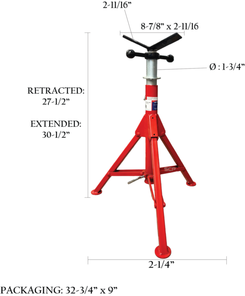 Folding Pipe Stand with Carry Handles & Double Key Locking System ...