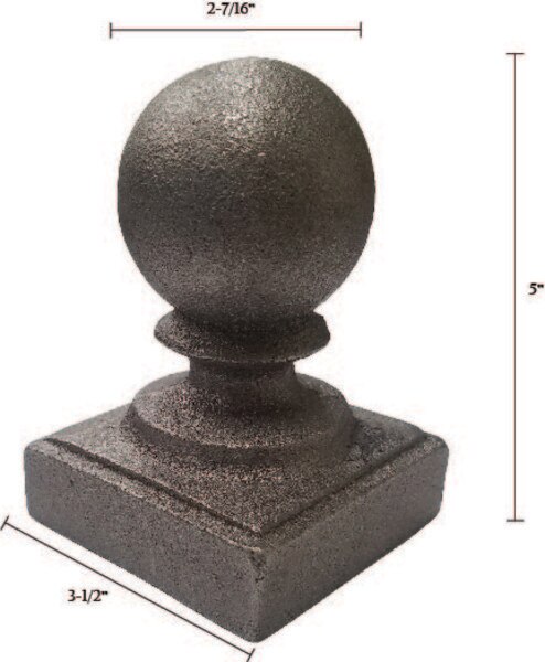Post Cap - Cast Iron Ball 3" | Spring Creek Products
